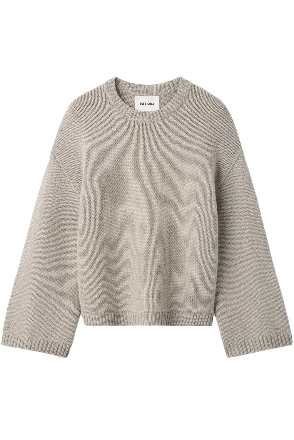 SOFT GOAT | Chunky Crewneck in Greige | shopzane – Zane