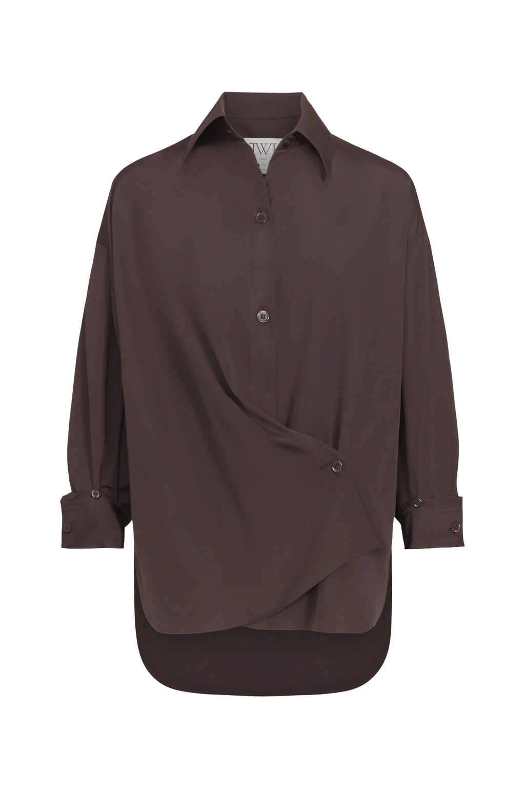 TWP | New Earl Shirt in Chocolate | shopzane – Zane